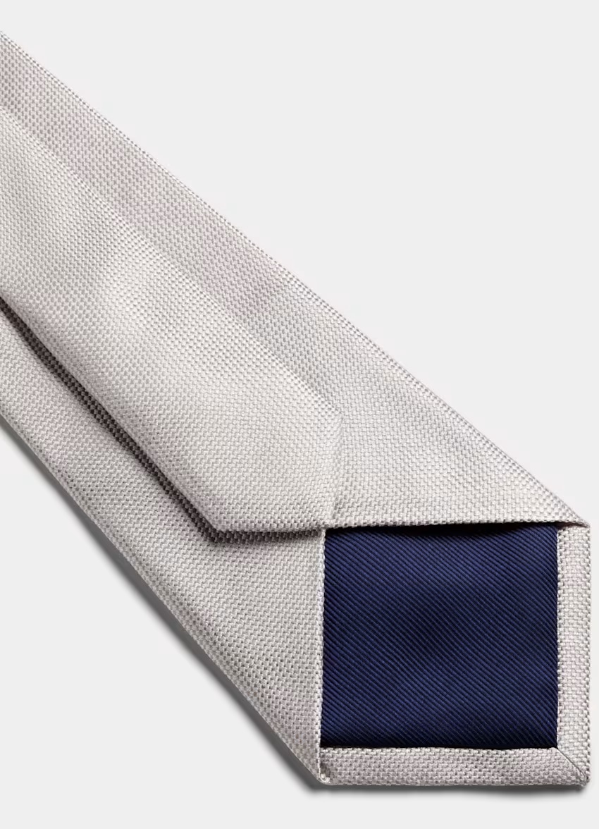 Light Grey Tie Pure Silk - SUITSUPPLY